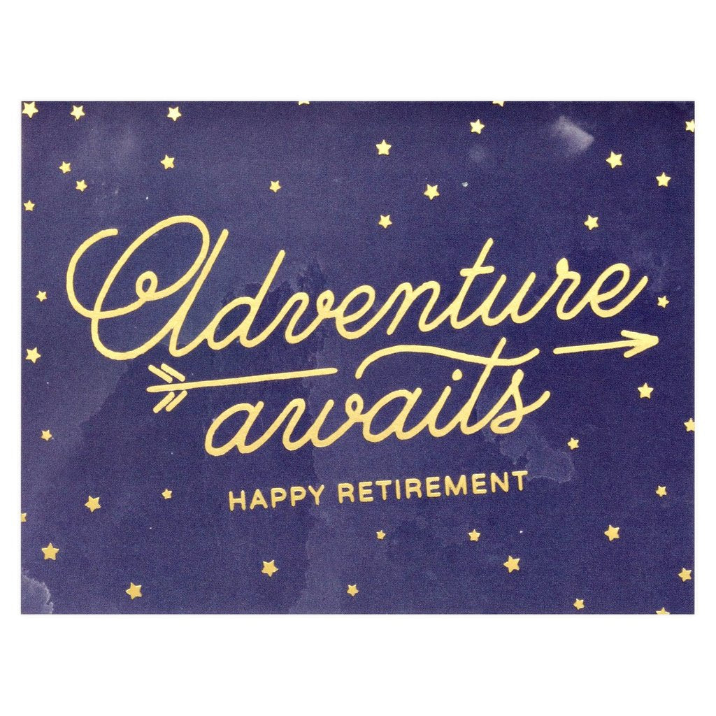 Adventure Awaits Retirement Card – Properly Wrapped